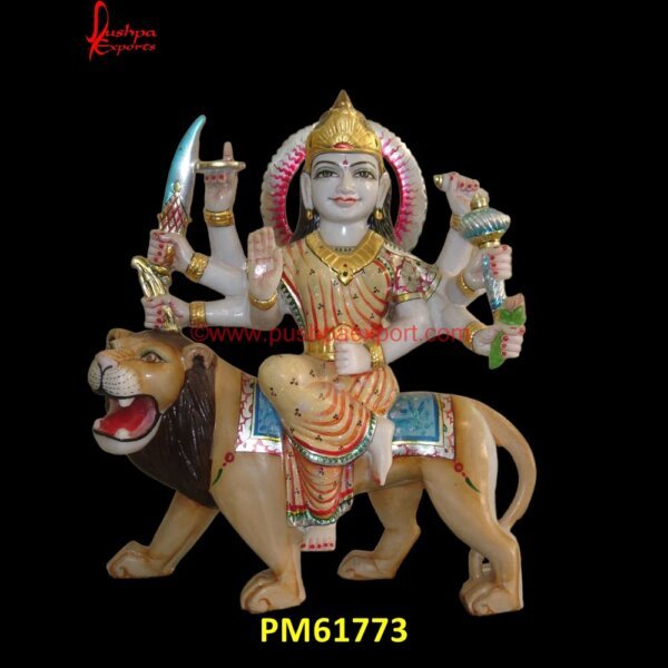 Marble Devi Durga Statue Silver Furniture, White Metal Furniture, Bone ...