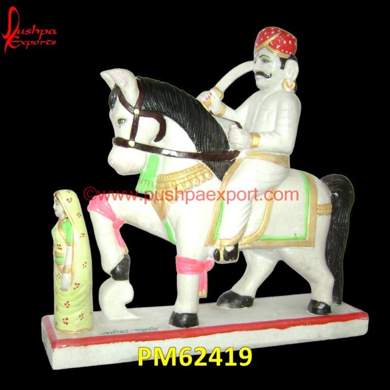 White Stone Baba Ramdev Statue Silver Furniture, White Metal Furniture ...