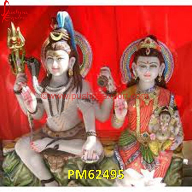 Shiv Parivar Stone Statue Silver Furniture, White Metal Furniture, Bone ...