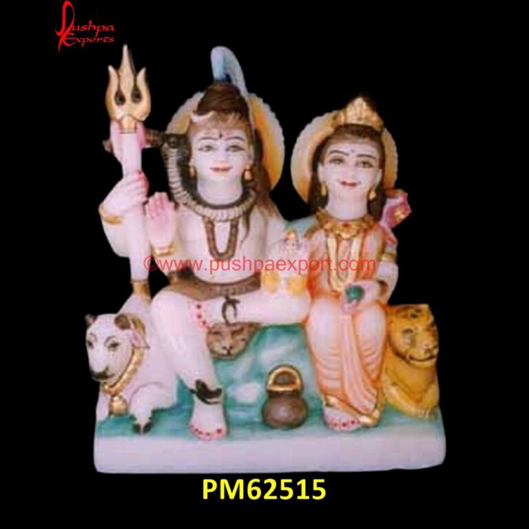 Shiv Parvati Stone Statue Silver Furniture, White Metal Furniture, Bone ...