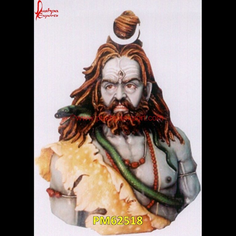 Mahadev Carved Stone Statue Silver Furniture, White Metal Furniture ...