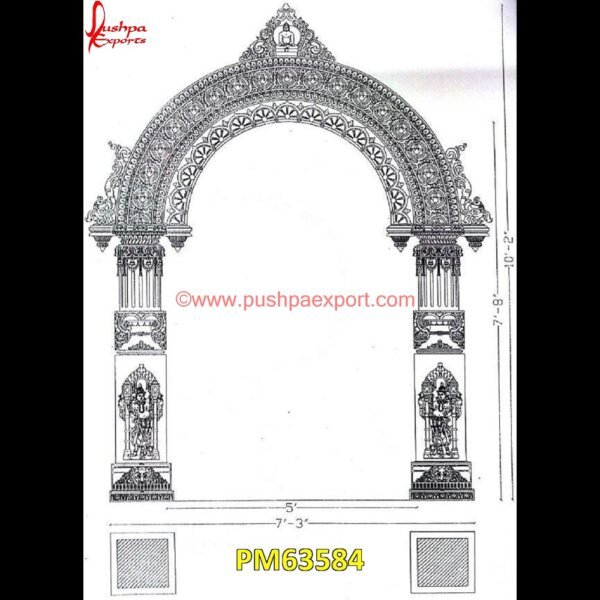 Traditional Art Arch Of Marble Silver Furniture, White Metal Furniture ...