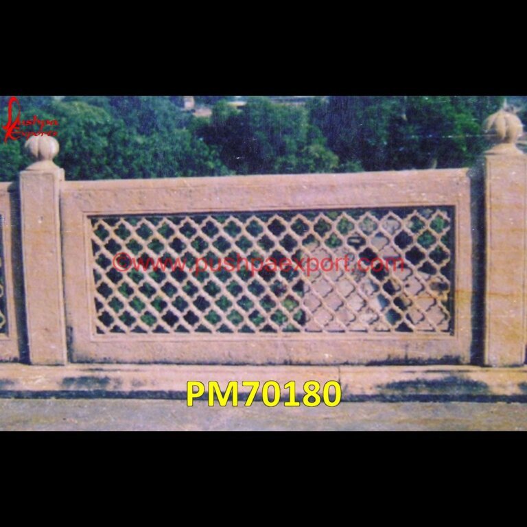 Pink Sandstone Jali Balcony Railing Silver Furniture, White Metal ...